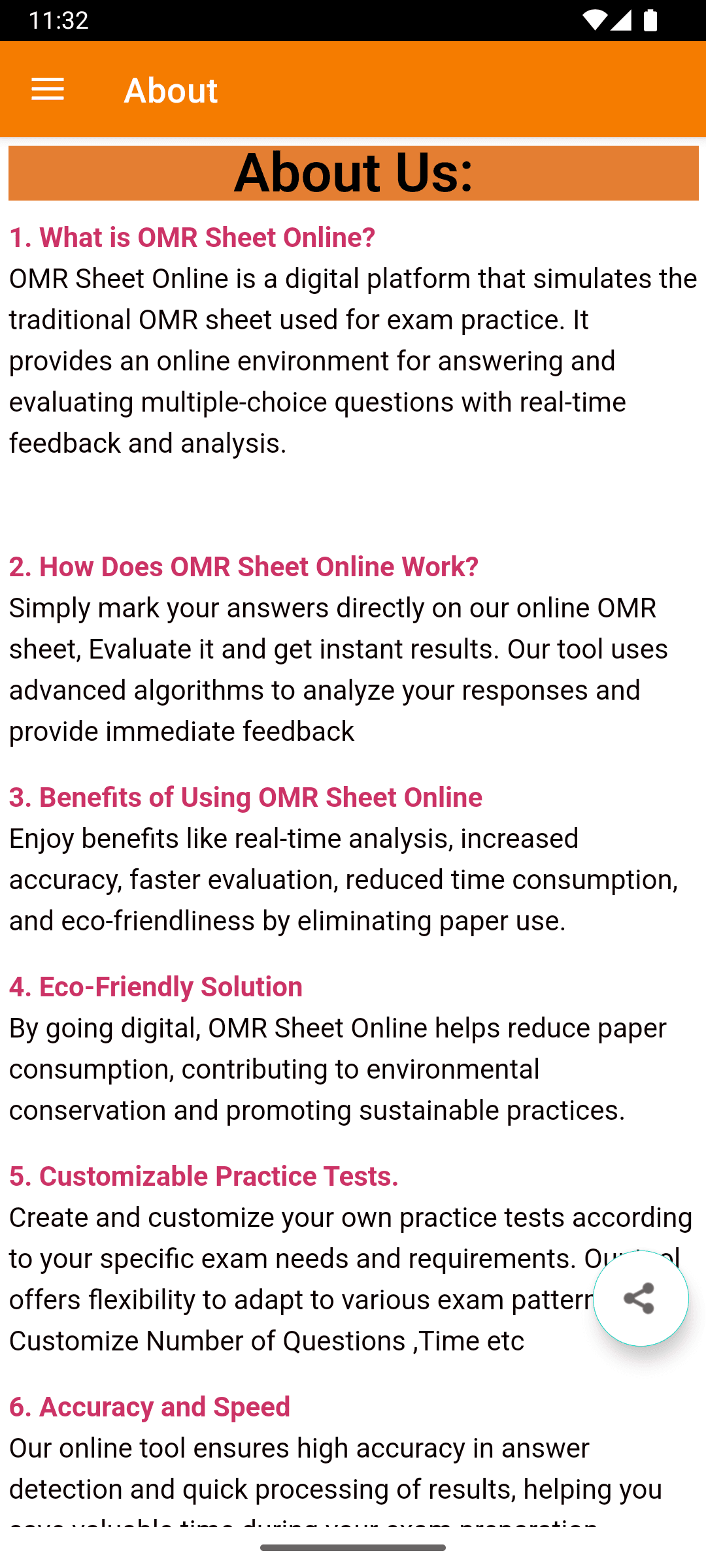 Dynamic Online OMR Sheet - OMR-Sheet.com